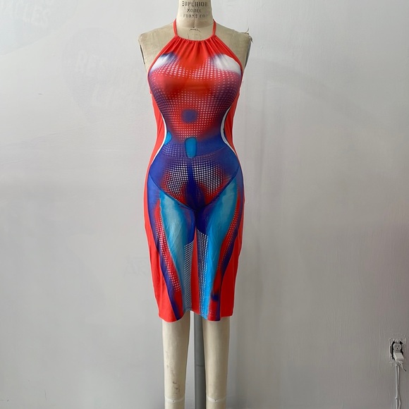 Dresses | 3 D Body Print Midi Dress | Poshmark